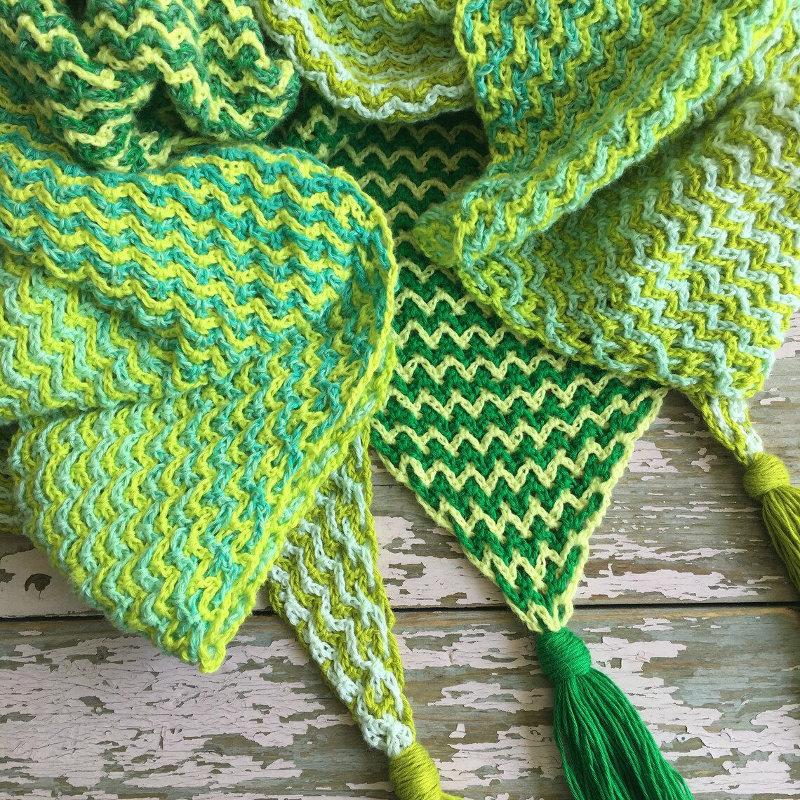 The ZIG in the ZAG Shawl Crochet PDF Pattern Photo Tutorial - Etsy