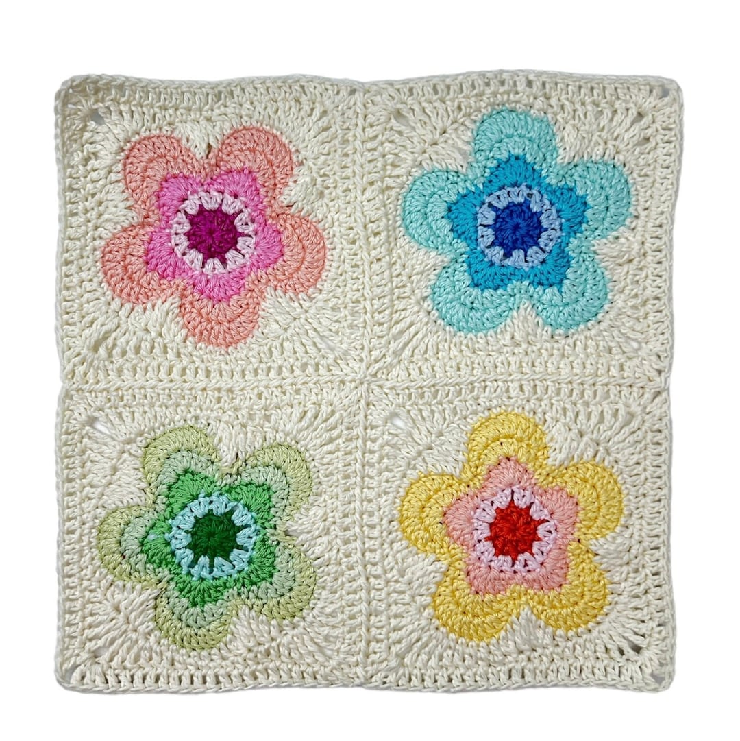 Groovy Flower Square Crochet Pattern PDF - Etsy
