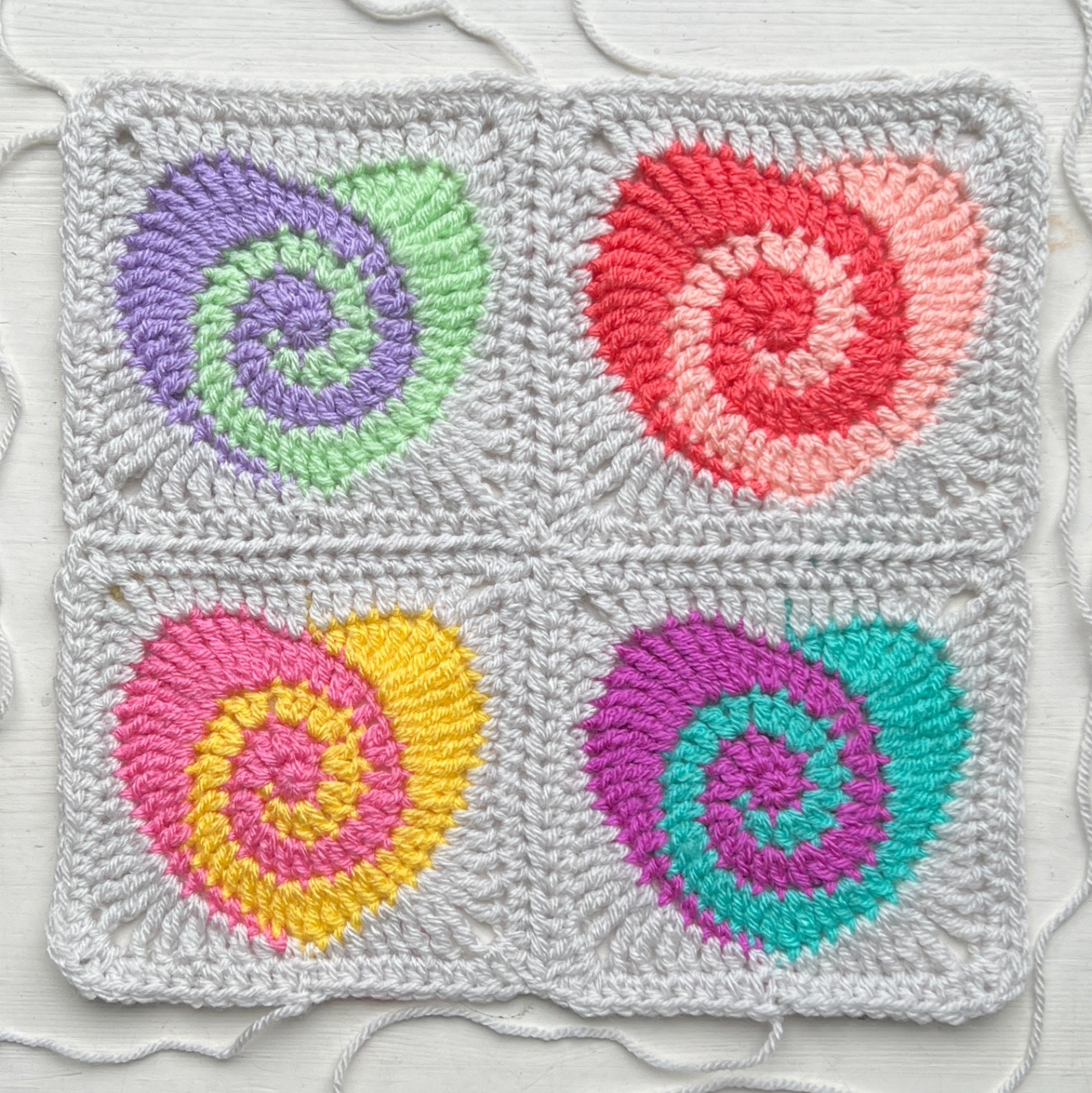 Swirly Heart Square Crochet Pattern PDF | Etsy
