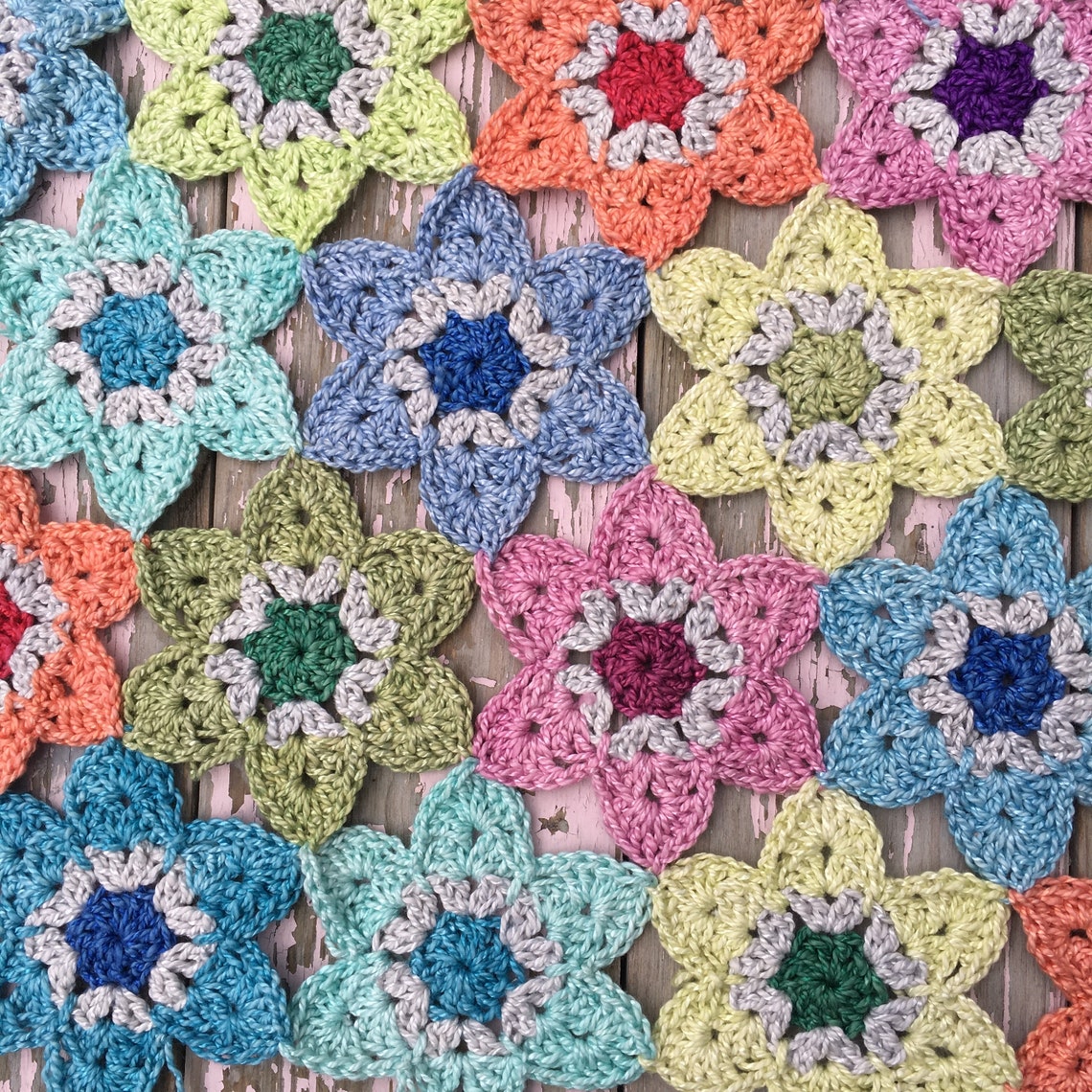 Cosy Cosmos Crochet Flower Motif Pattern Pdf | Etsy