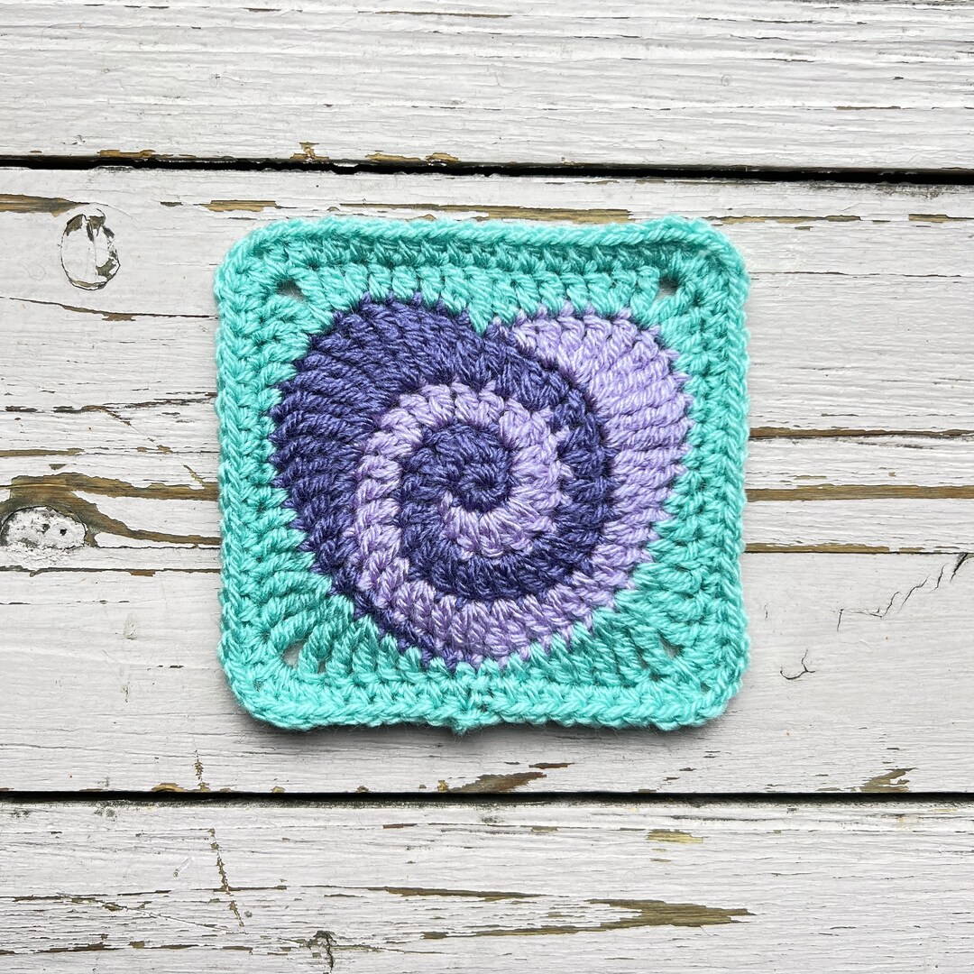 Swirly Heart Square Crochet Pattern PDF - Etsy