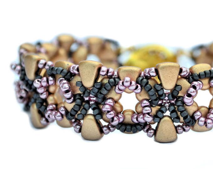 Stella: Bead Bracelet Tutorial, Beading Pattern, NIB-BIT Beads, Seed ...