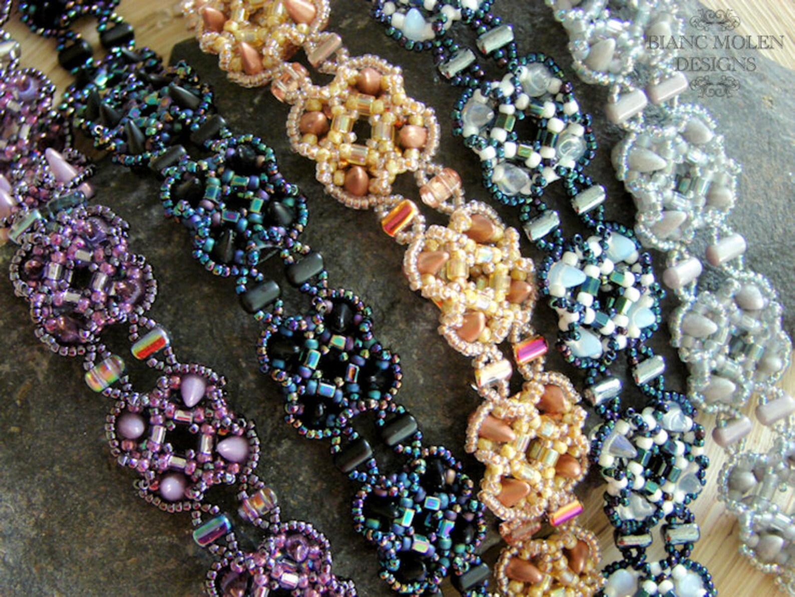 Acantha, Bead Weave Pattern for Bracelet With Babyspikes, Rulla Beads and Seed Beads - Etsy