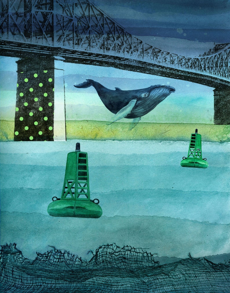 Humpback Whale Under Jacques-cartier Bridge in Montreal. High - Etsy