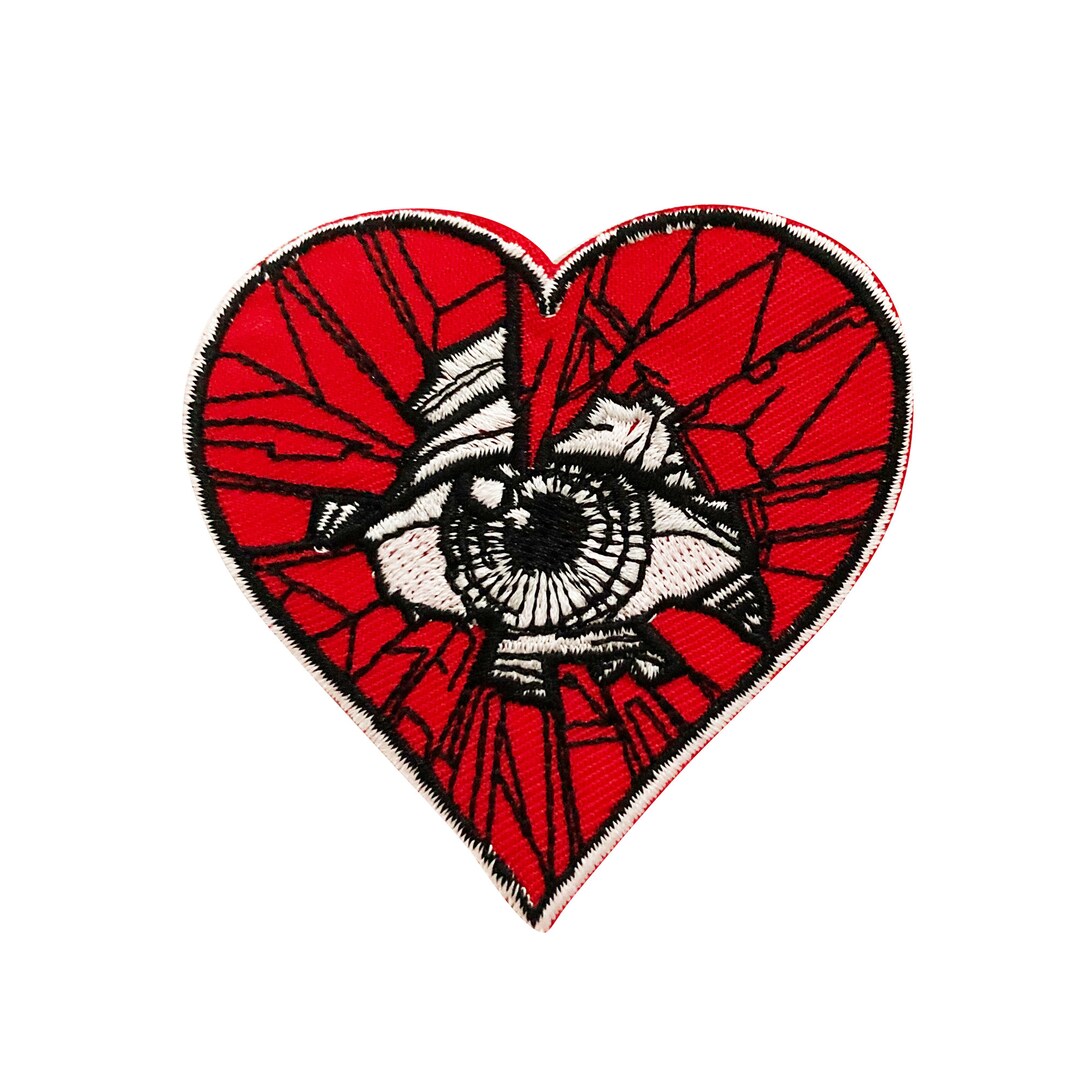 Eye in Cracked Heart Patch | 1 Piece - Etsy