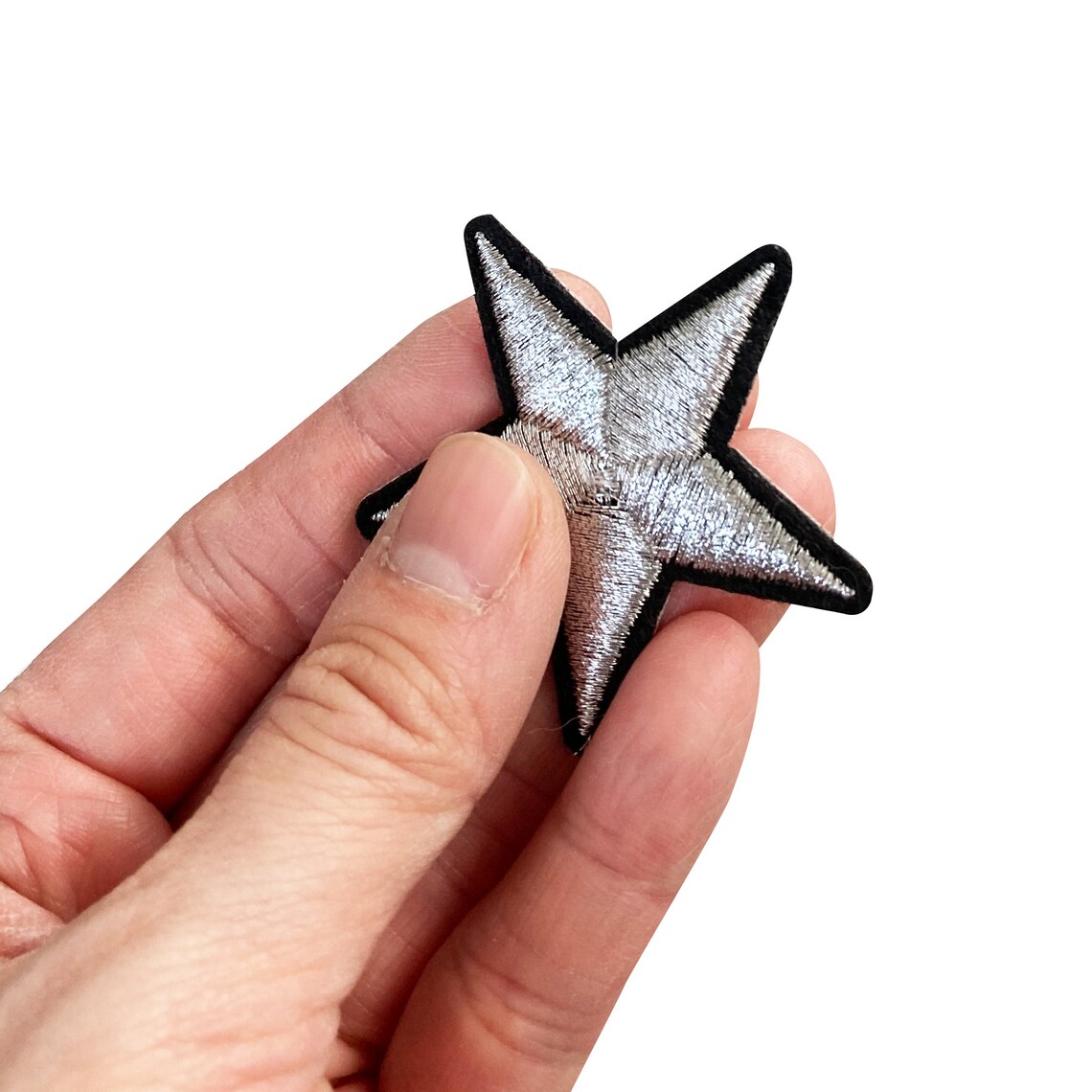MEDIUM Silver Star Patch 1 Piece | Etsy