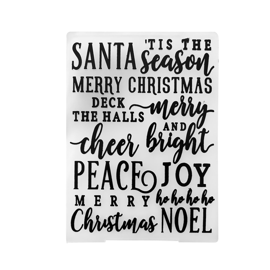 Christmas Words Embossing Folder | 1 Piece - Etsy