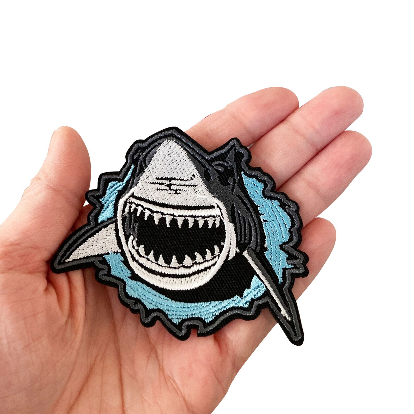 Shark Jaws Coming at You Patch 1 Piece - Etsy