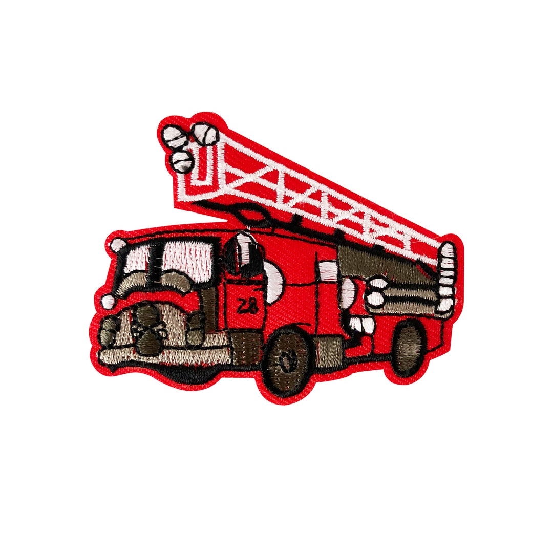 Red Firetruck Transportation Patch | 1 Piece - Etsy