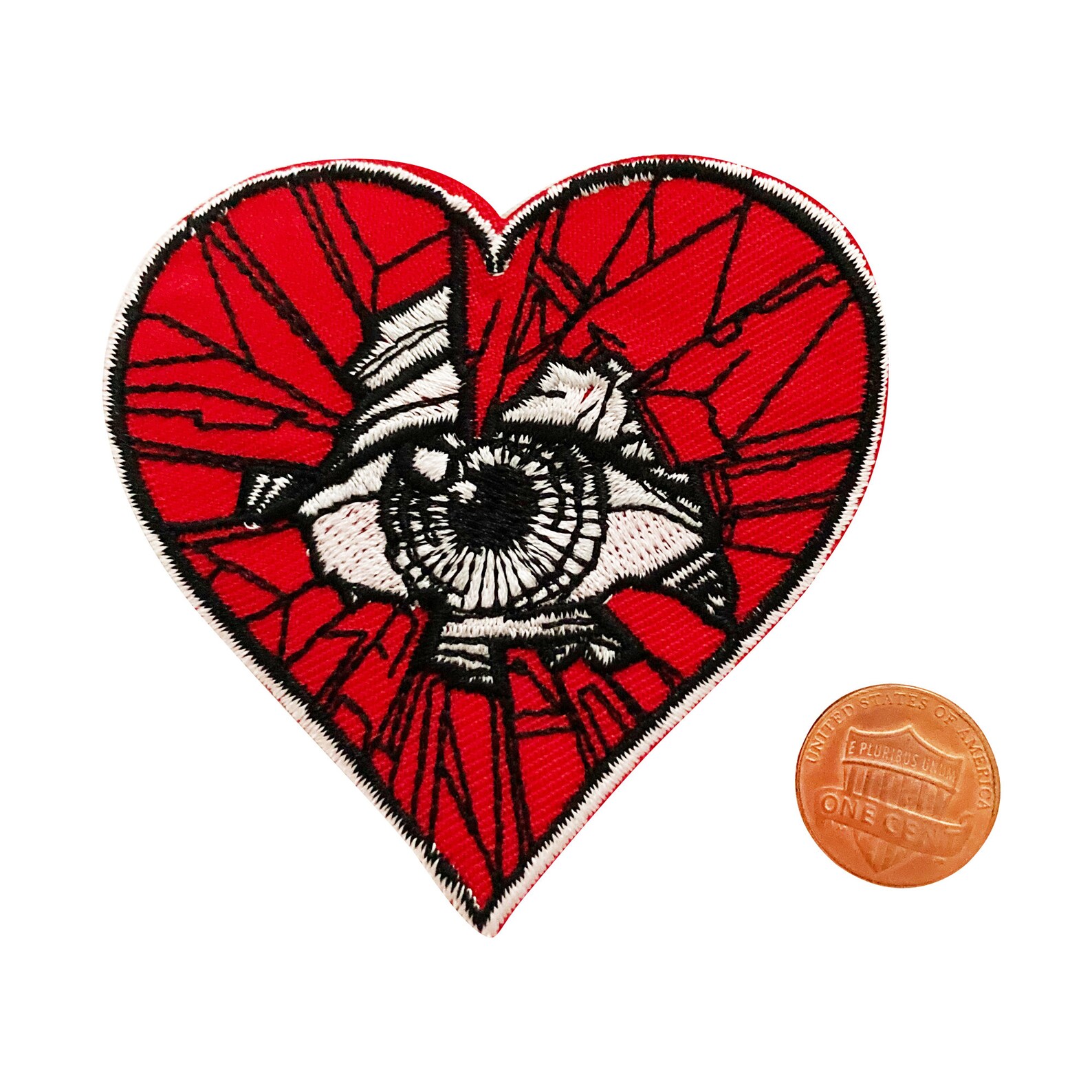 Eye in Cracked Heart Patch | 1 Piece - Etsy