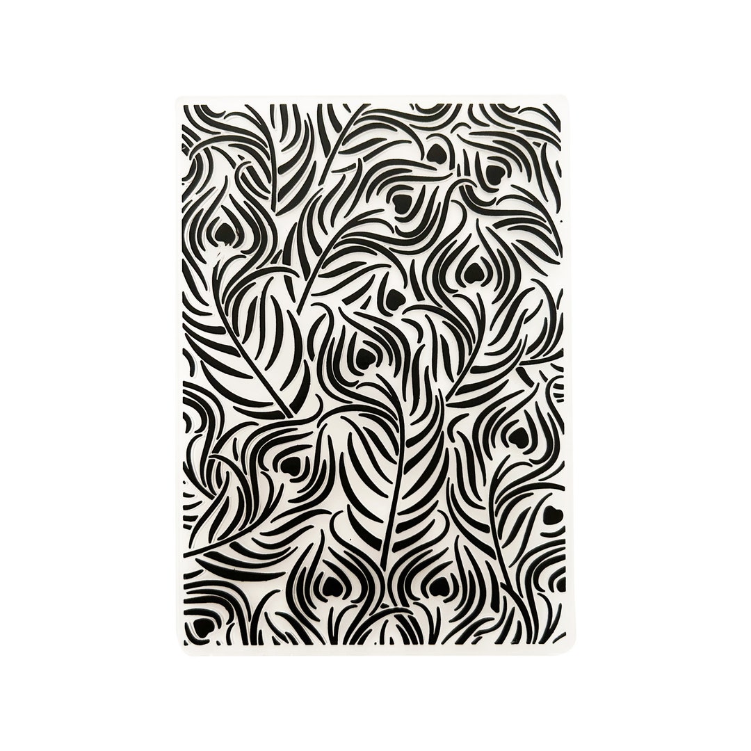 Heart Peacock Feathers Embossing Folder | 1 Piece - Etsy