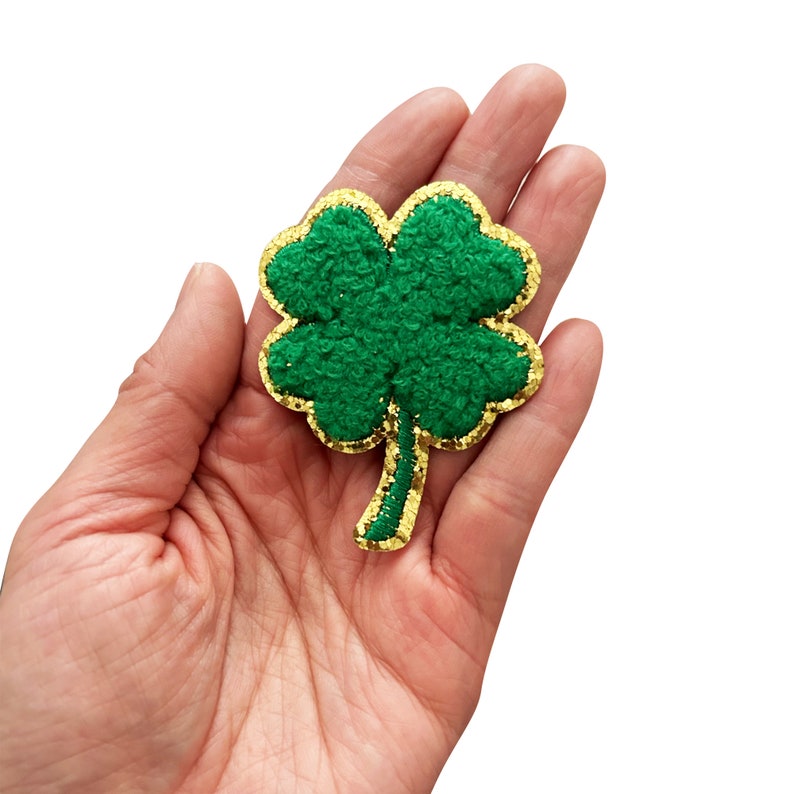 Chenille Green Four Leaf Clover Patch | 1 Piece - Etsy
