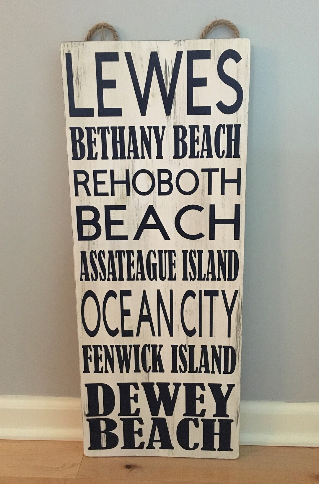 Delaware beaches sign / State Sign / Maryland beach sign / 11x28 Wood ...