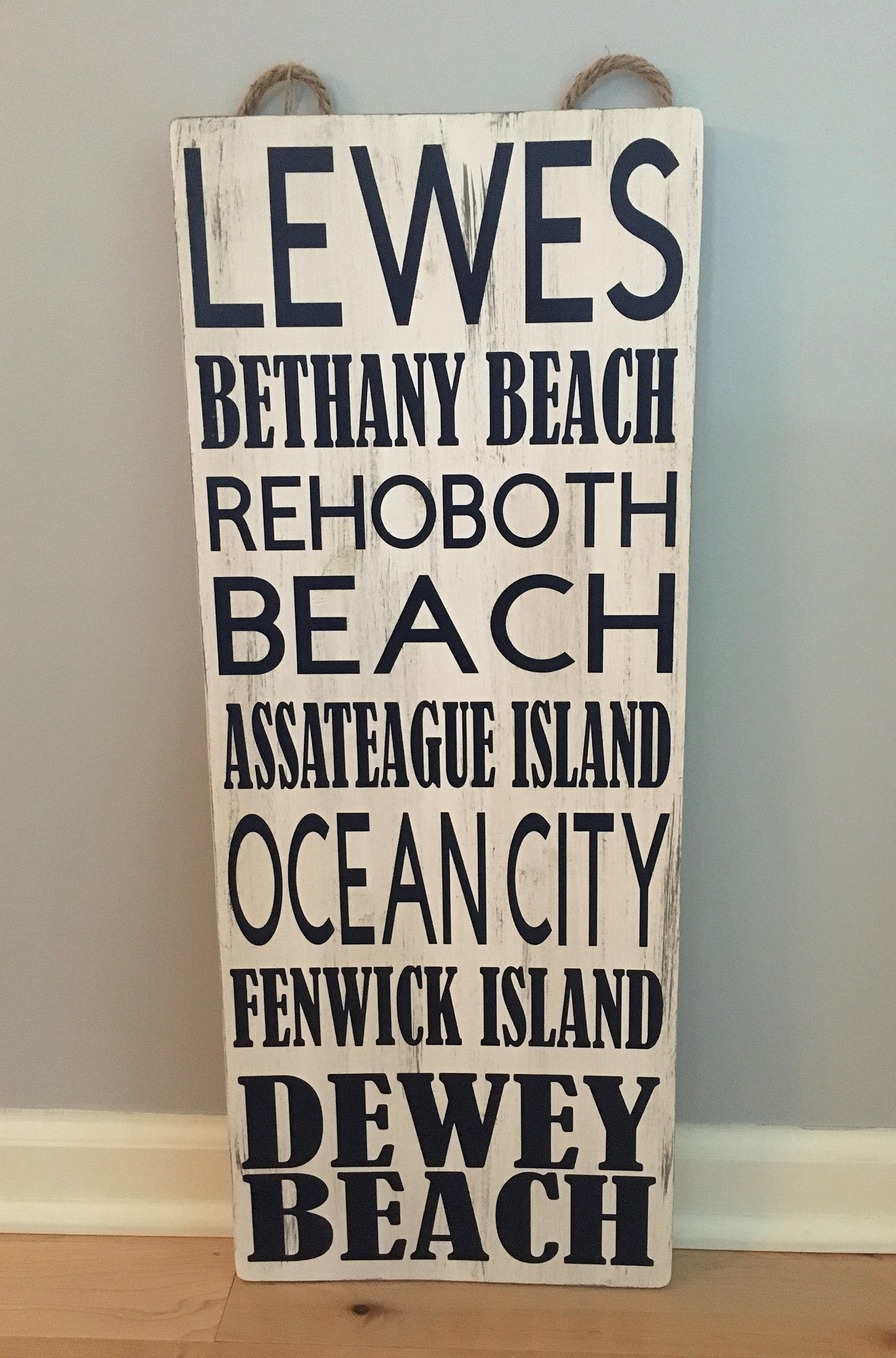 Delaware Beaches Sign / State Sign / Maryland Beach Sign / - Etsy