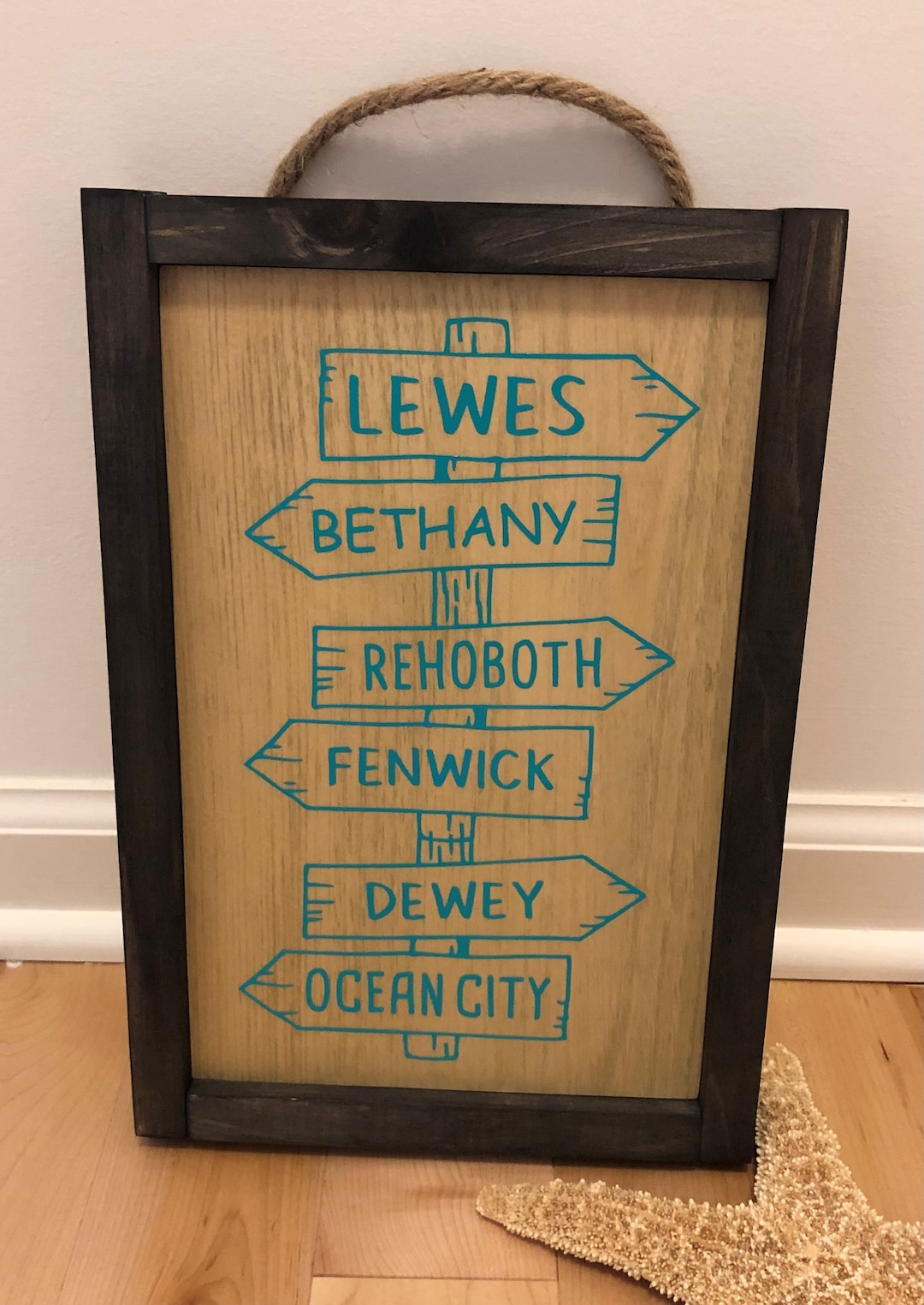 SOLD Delaware Beaches Directional Sign 12.5x8.5 / Beach House Gift ...
