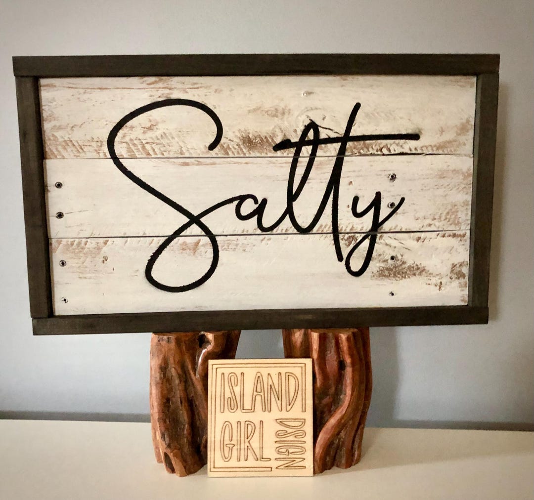 Salty Sign, Rustic Pallet Sign, Salty Girl Sign, Salty Personality ...