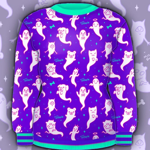 Emotion Bear Sad and Happy Clouds Sweater Kawaii Sweater | Etsy