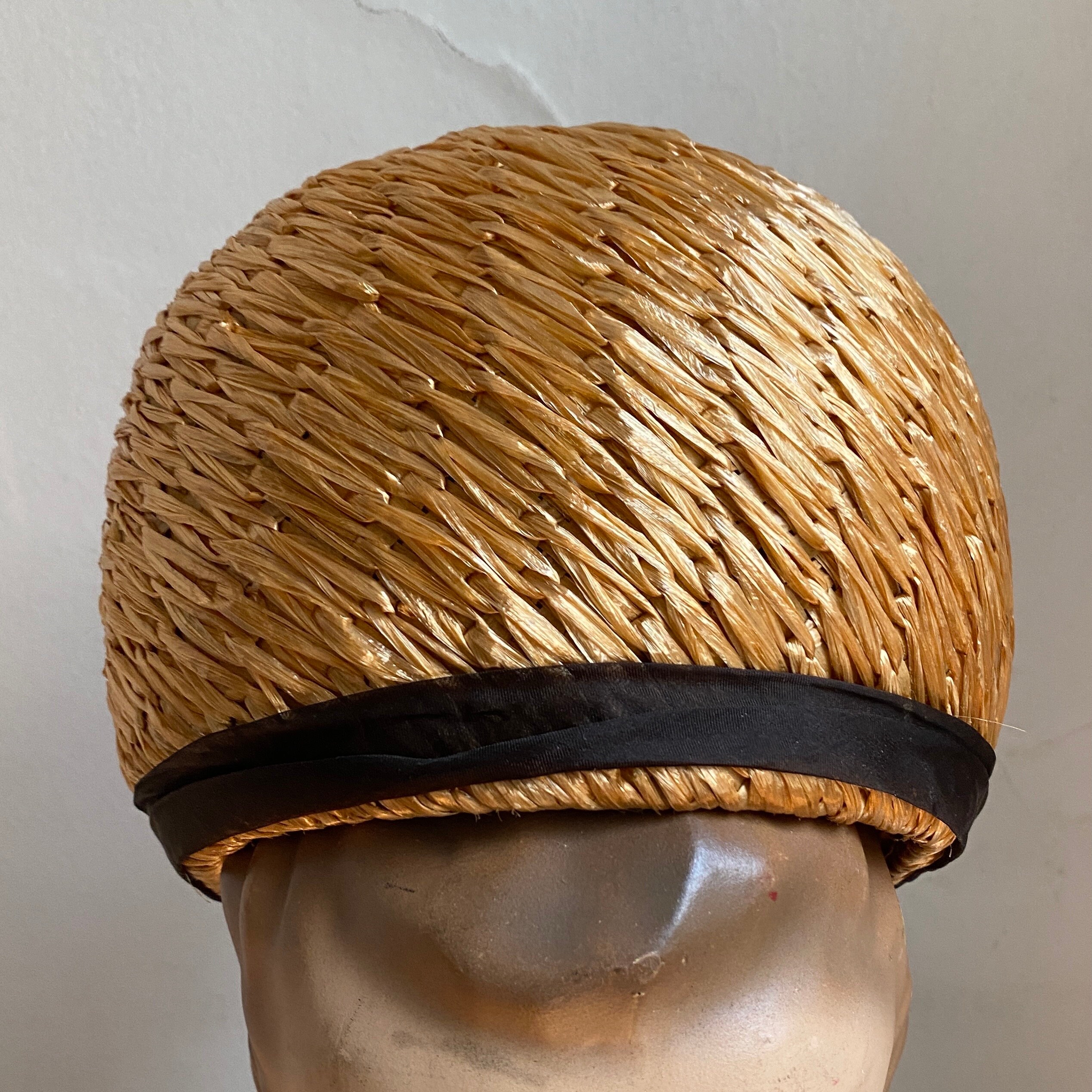 Vintage 1960s MICHELLE Straw Raffia Bubble Hat 60s Straw Hat - Etsy