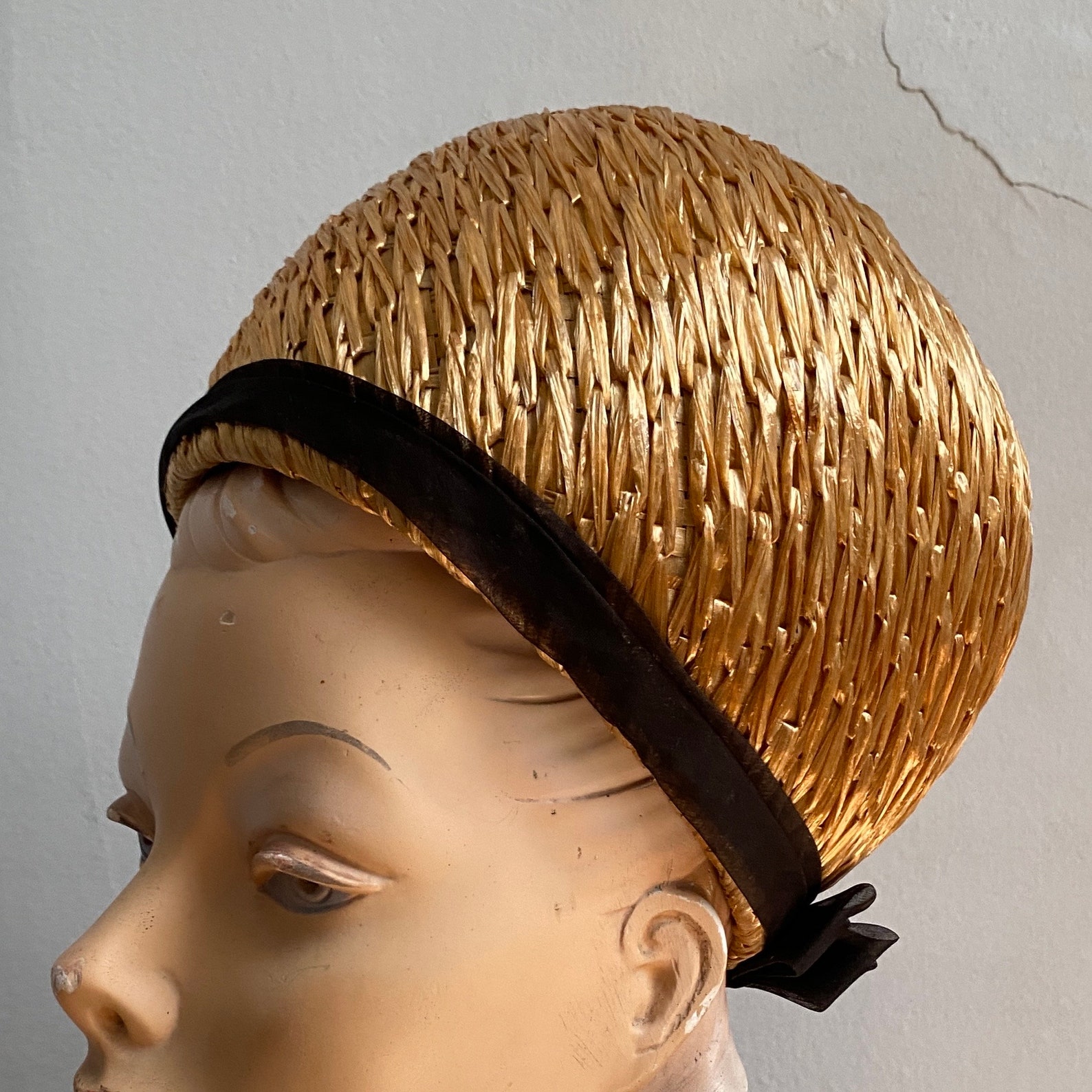 Vintage 1960s MICHELLE Straw Raffia Bubble Hat 60s Straw Hat - Etsy