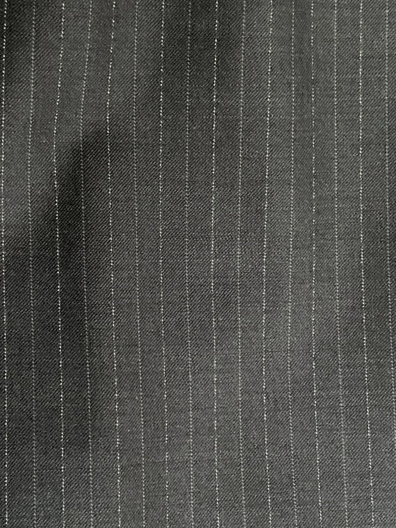 1990s ISTANTE By VERSACE Pinstriped Grey Wool Dress S - Gem