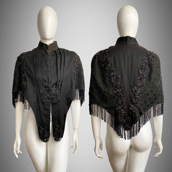antique silk capelet - Gem