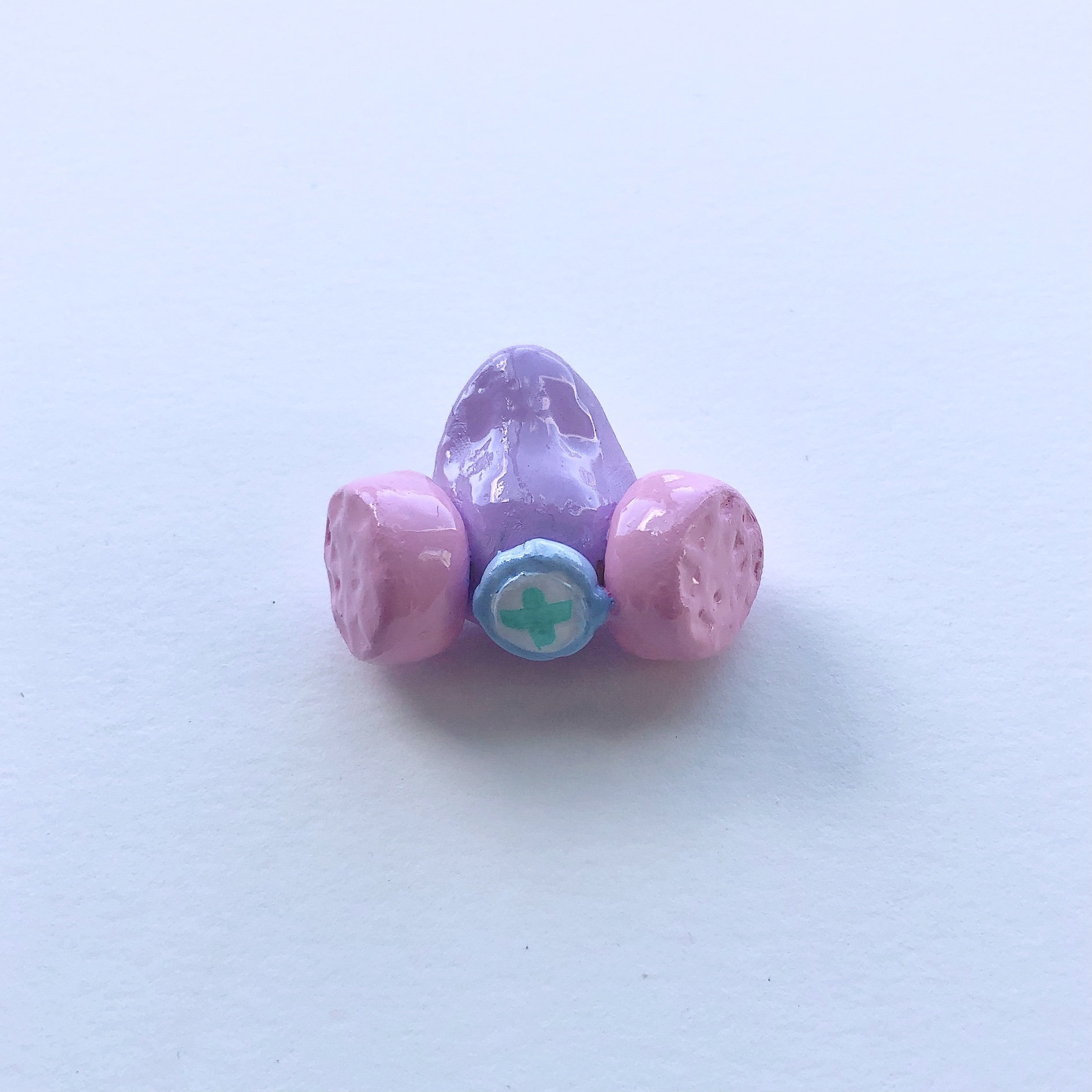 Pastel Gas Mask Pin | Handmade Polymer Clay Pin - Etsy
