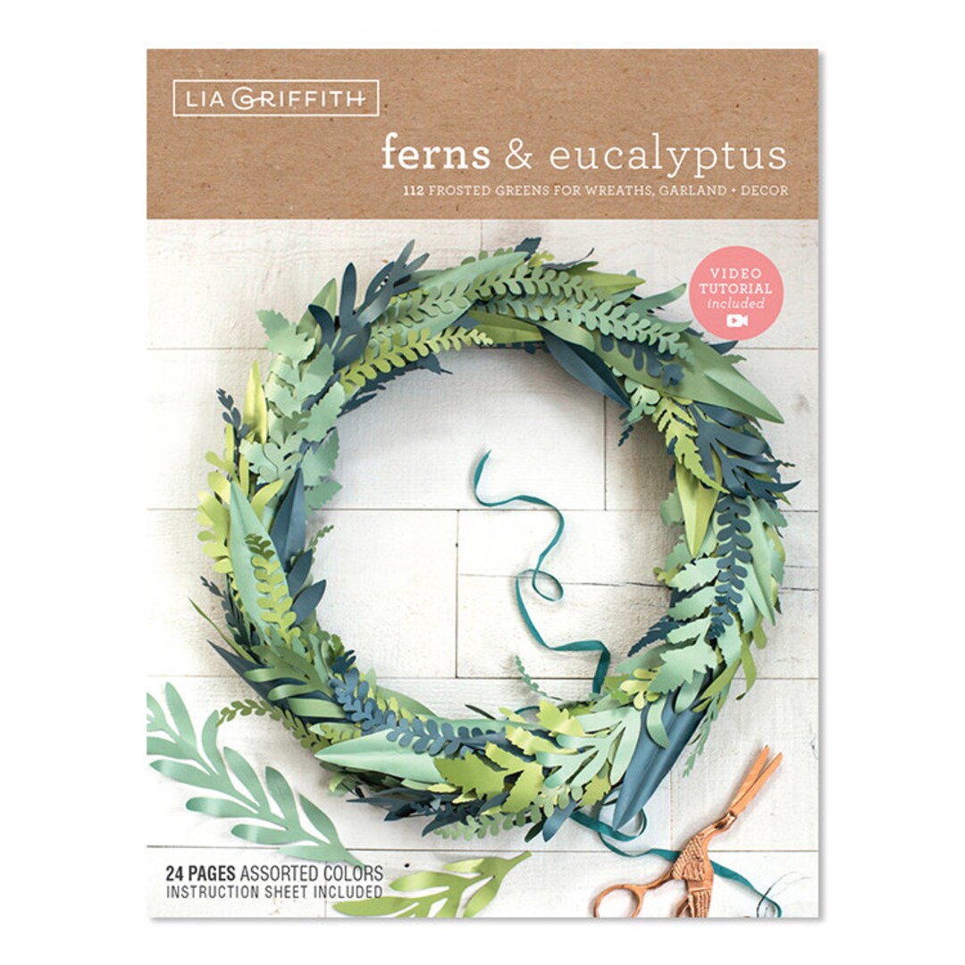 Lia Griffith Frosted Paper Ferns & Eucalyptus Leaves Kit - Etsy Österreich