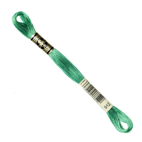 DMC Embroidery Floss Light Emerald Green 912 - Etsy