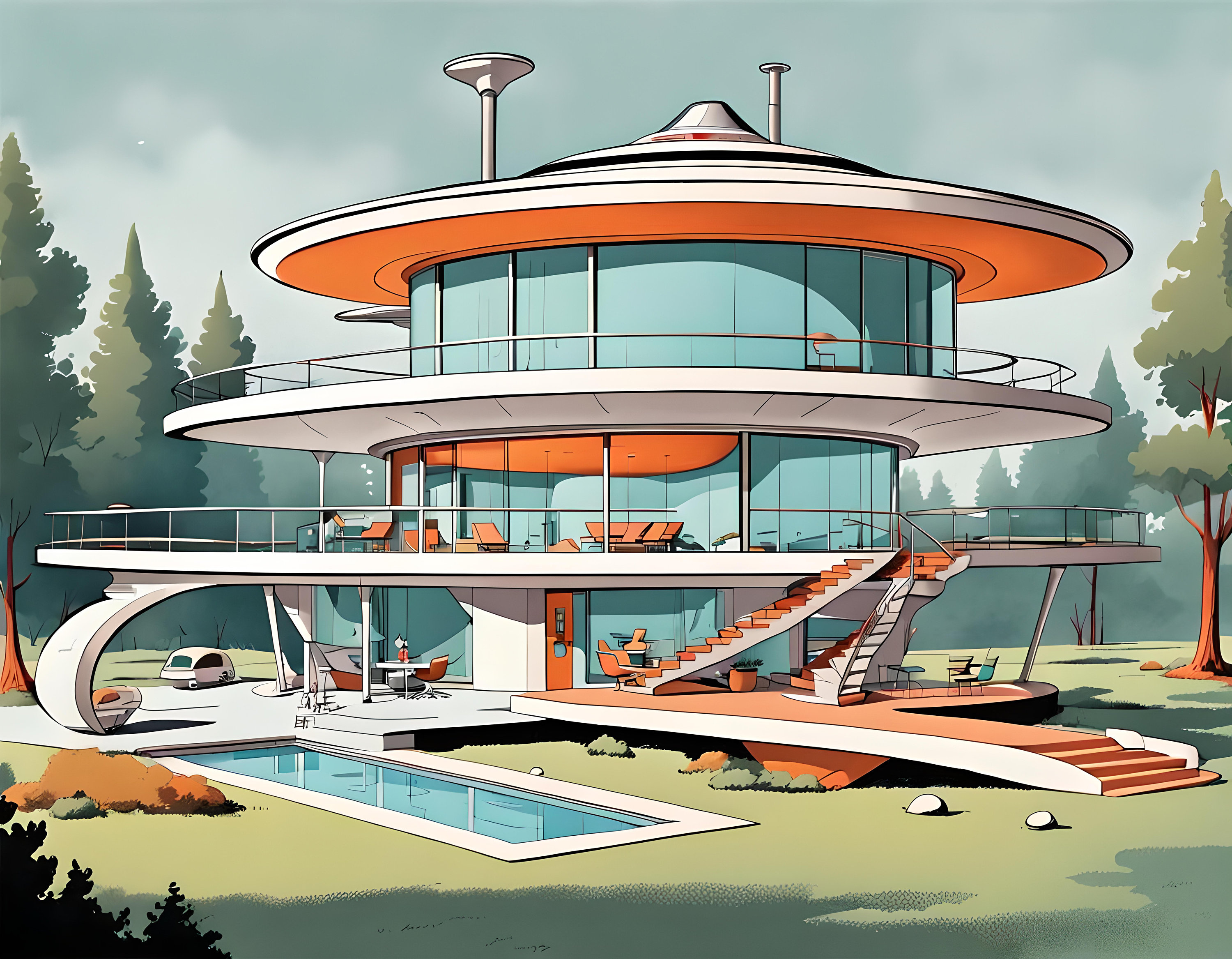 A Dream Home of the Space Age Concepts - Etsy