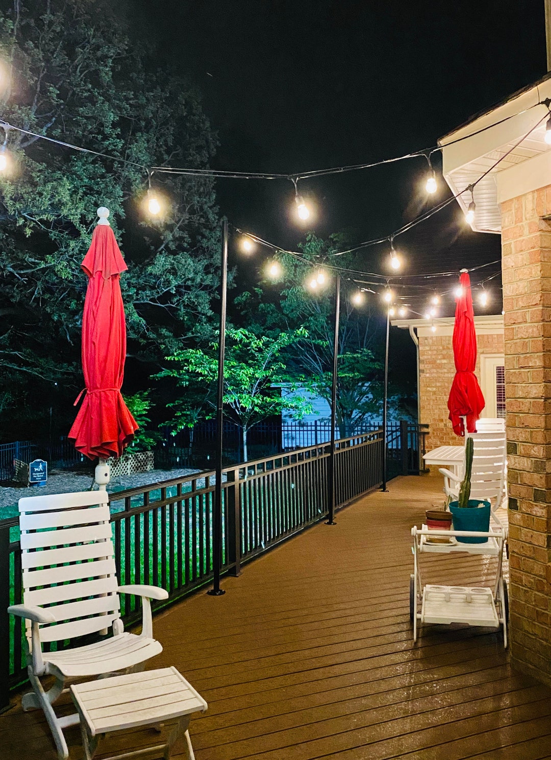 IYN Stands - String Light Pole Stand With Mounting Plate - Hang String ...