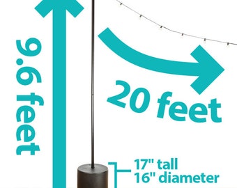 IYN Stands String Light Pole Stand with Brackets Hang | Etsy