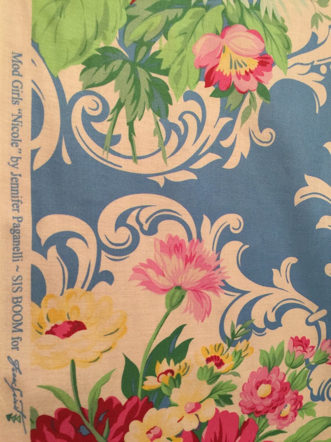 Jennifer Paganelli Blue Floral Nicole Mod Girls Sis Boom Free Spirit ...
