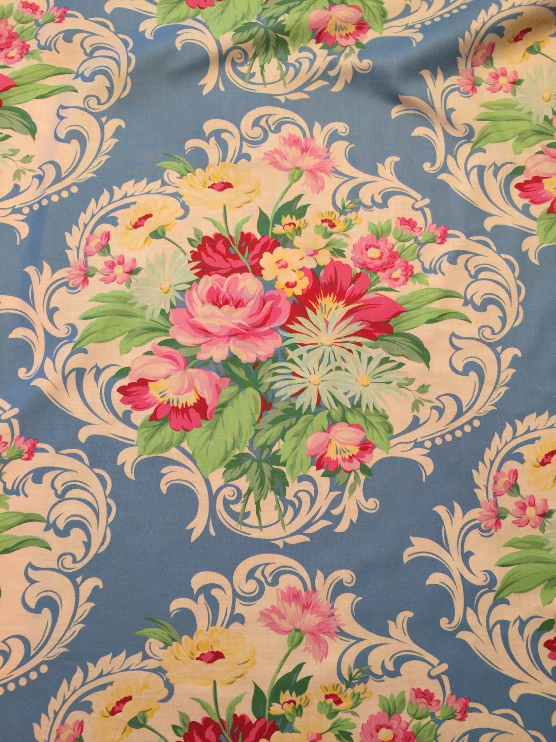 Jennifer Paganelli Floral Nicole Fabric Mod Girls 1/2 Yard Sis Boom ...