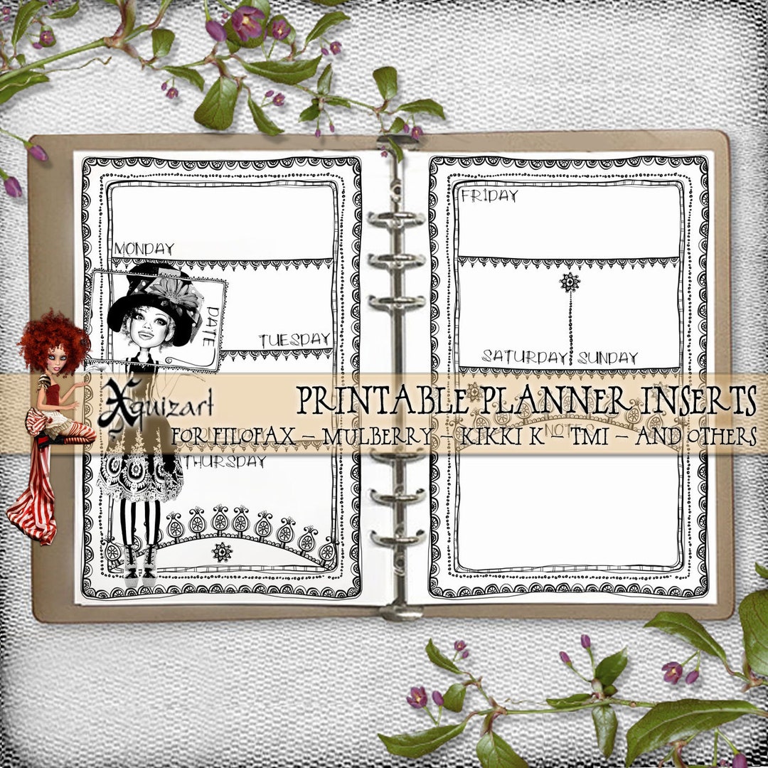 A5 Planner Insert 40 Printable Filofax Mulberry Kikki K - Etsy