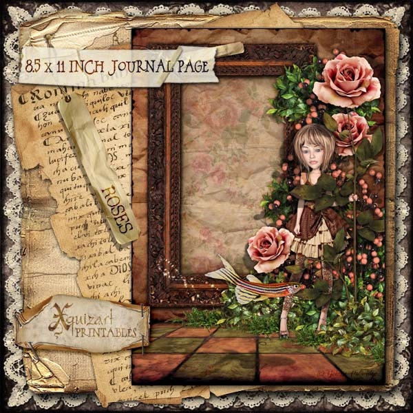 Printable Journal Page Roses - Etsy New Zealand