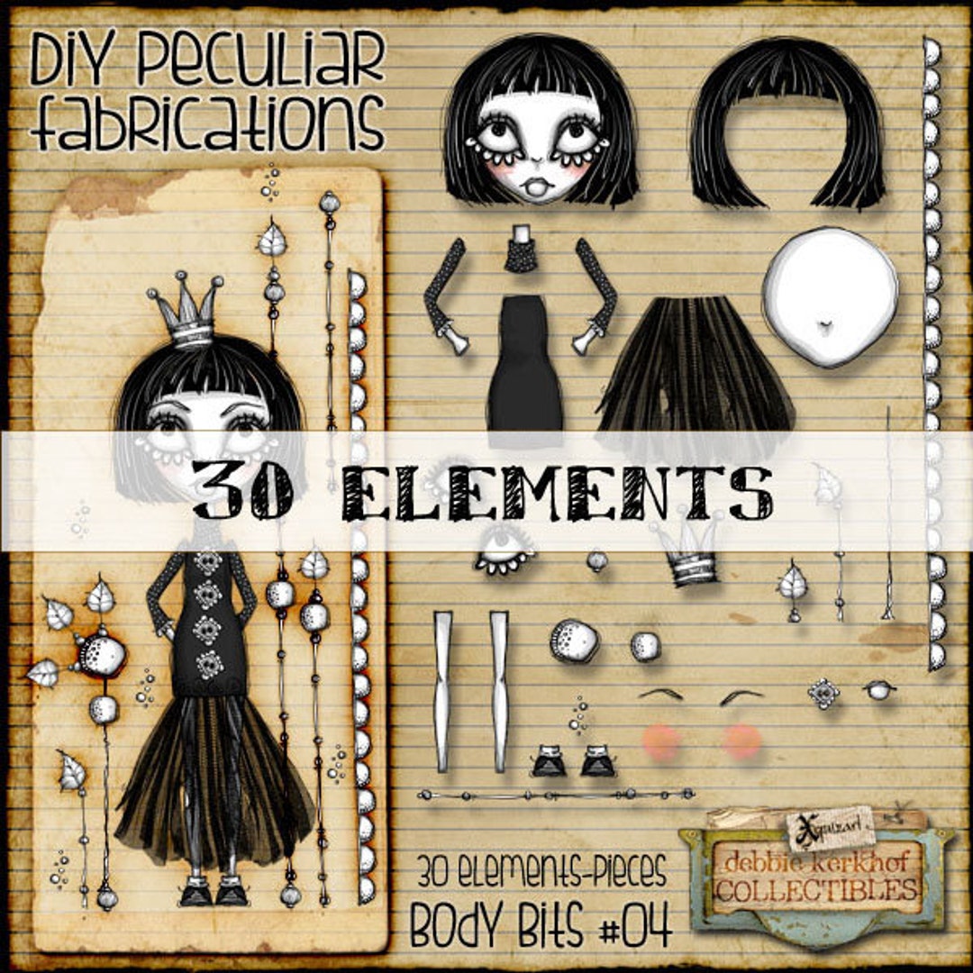 Digi-stamps Digital Scrapbooking Kit Peculiar - Etsy New Zealand