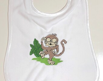 Monkey Bib - Etsy