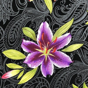 Lily Fabric - Lilyanne Pearl - Flower Fabric - FL-191 - Etsy