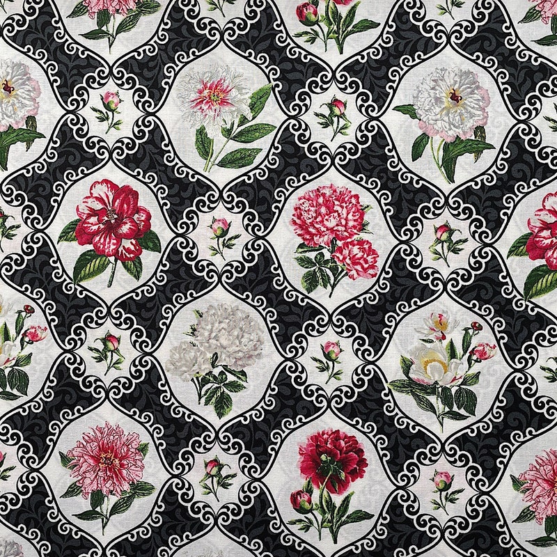 Peony Fabric - Etsy