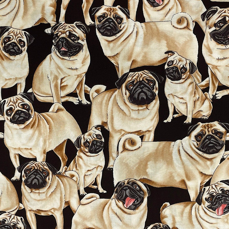 Pug Fabric - Etsy