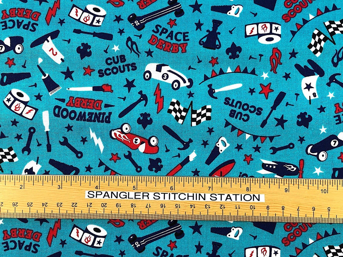 Cub Scouts Derby Teal - Cub Scout Fabric - MISC-61 - Etsy