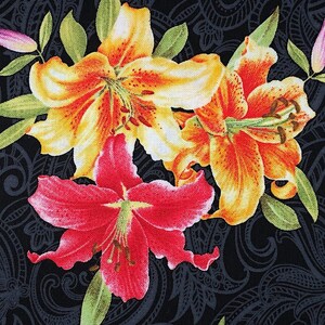 Lily Fabric - Small Lily Allover - Flower Fabric - FL-123 - Etsy