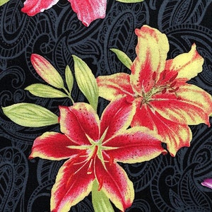Lily Fabric - Small Lily Allover - Flower Fabric - FL-123 - Etsy