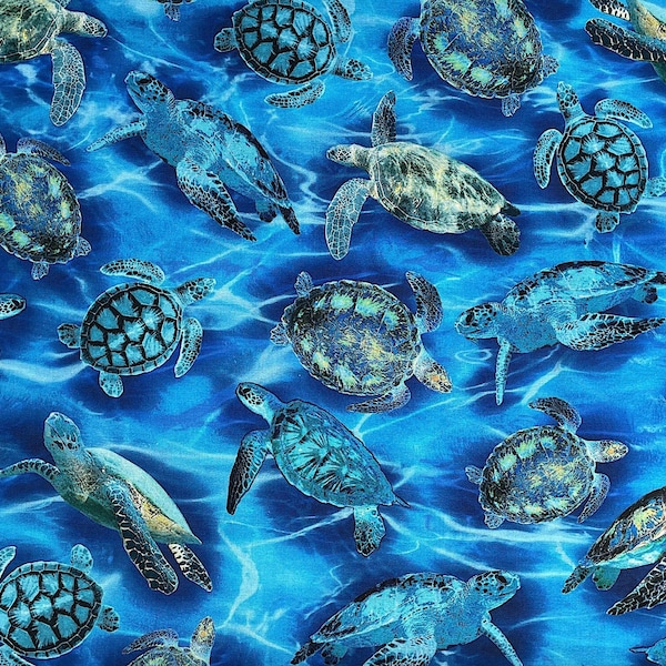 Sea Turtles Fabric - Etsy