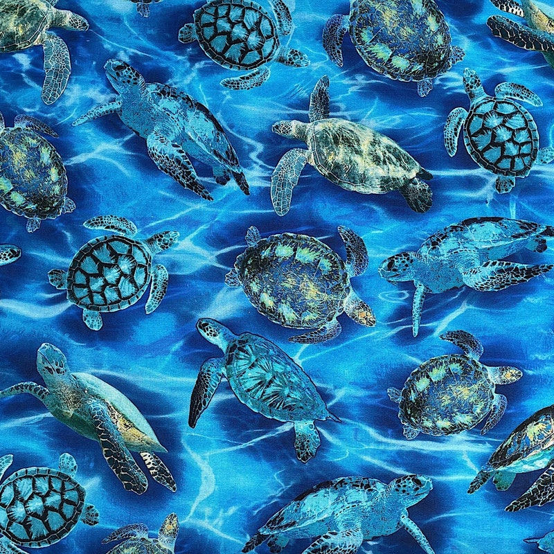 Sea Turtles Fabric - Etsy
