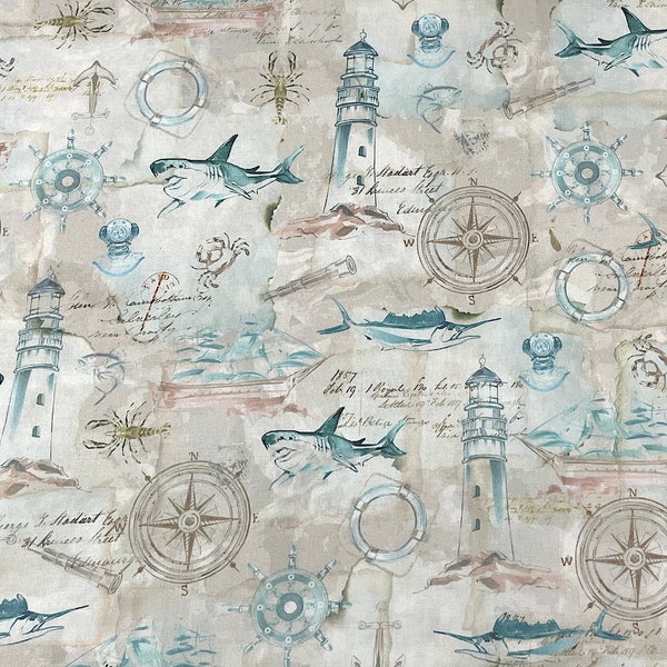 Nautical Fabric - Etsy