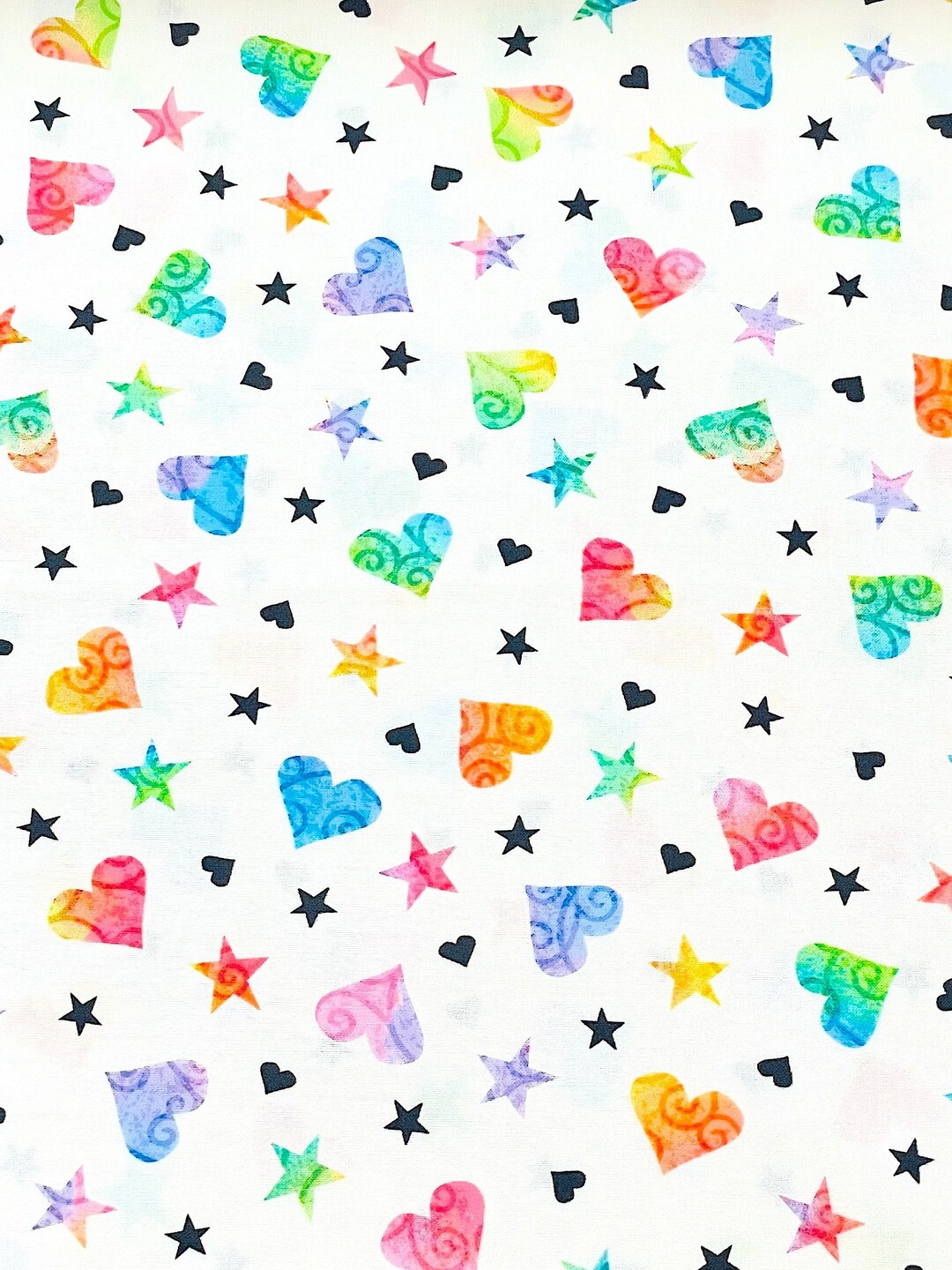 Heart Fabric - Star Fabric - Cotton Fabric - HEART-10 - Etsy