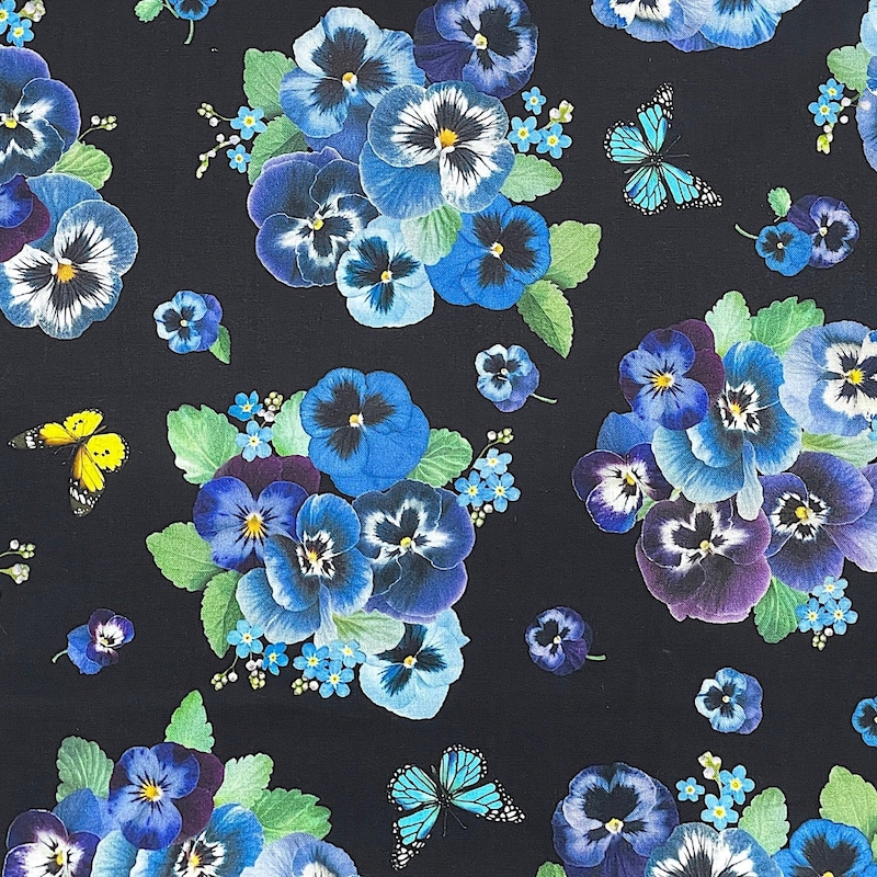 Pansies Fabric - Etsy