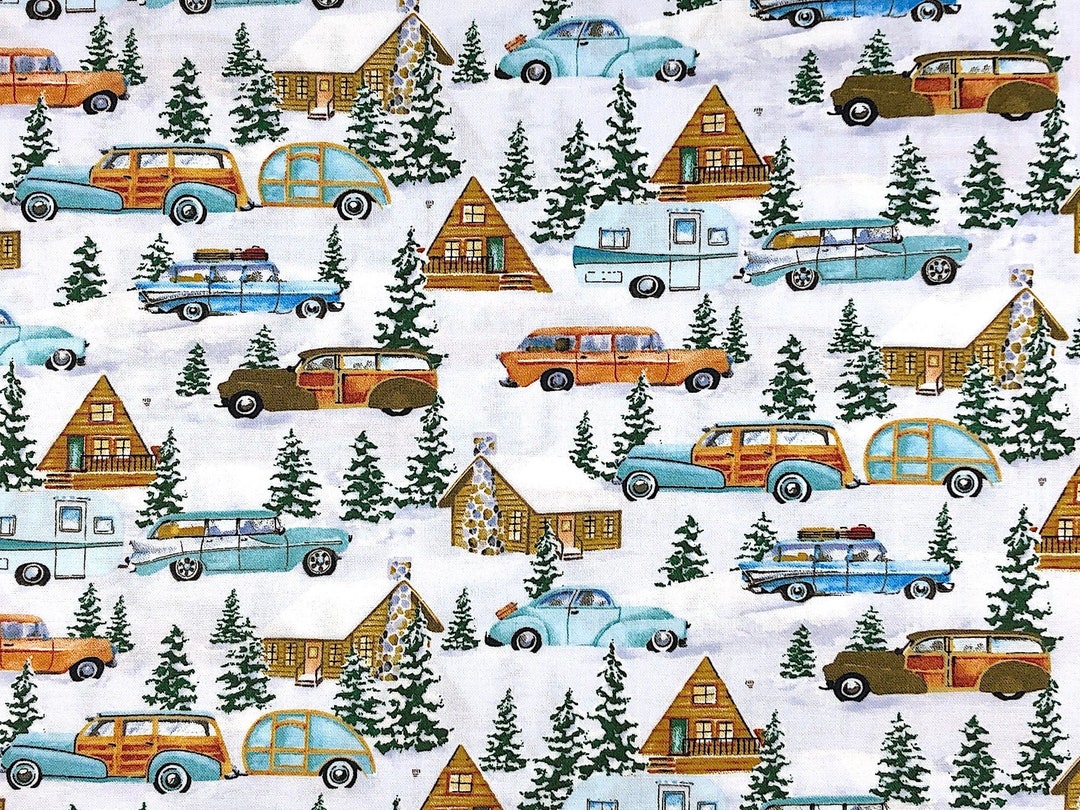 Snowy Woods - Travel Fabric - Camping Fabric - Winter Fabric - Car ...