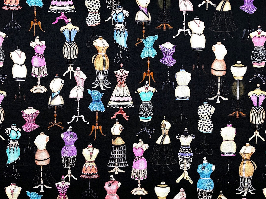 Tailor Made Dress Forms Black - Sewing Fabric - Cotton Fabric - SEW-25 ...